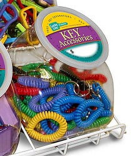 Lucky Line 41027 Assorted Color Wristcoil with keyring 50/Jar - Walmart.com