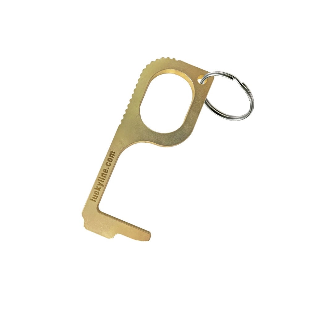 Lucky Line 48201 Touchless Tool Keychain, Brass, Each - Walmart.com