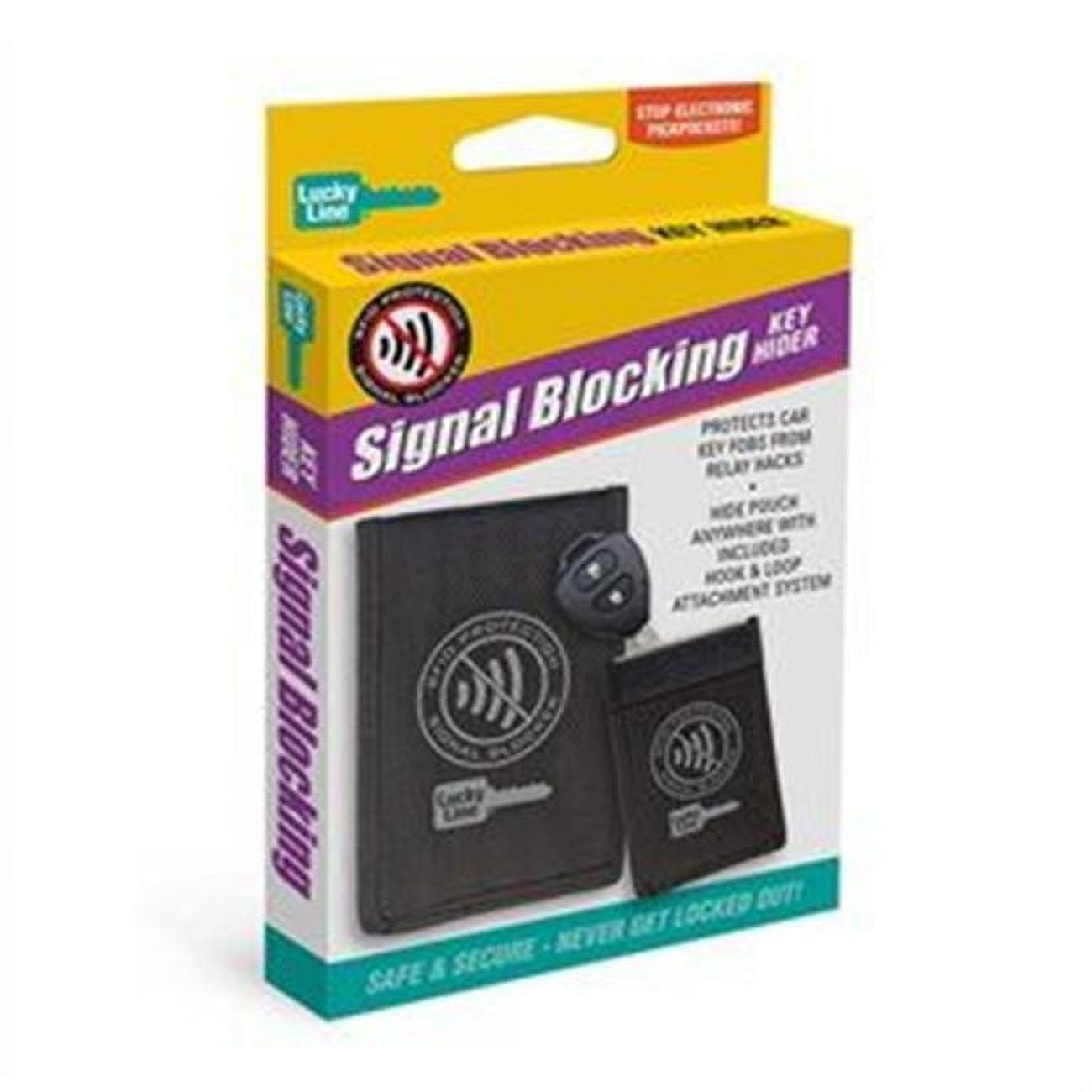 Lucky Line Signal Blocking Key Hider - Nylon Black Spare Key Holder and ...