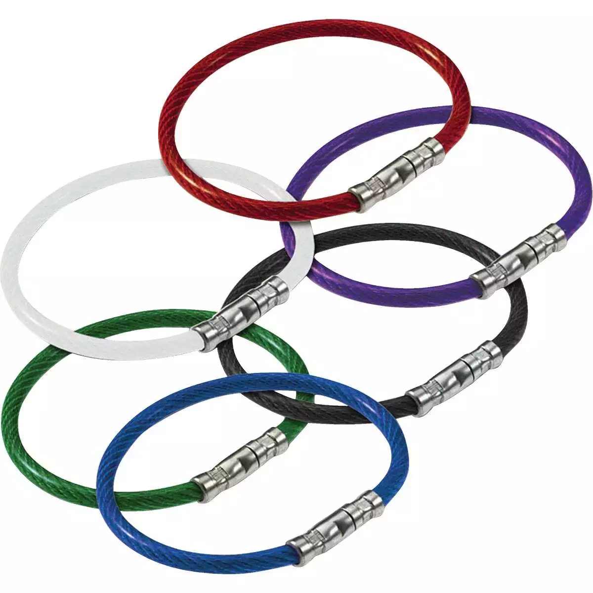 Lucky Line Steel Braided Cable Nylon-Coated 5 In. Key Ring 81101 Lucky ...