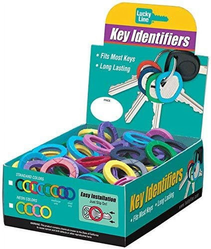 Lucky Line Vinyl Large Size Key Identifier Ring, Assorted Colors (150 ...