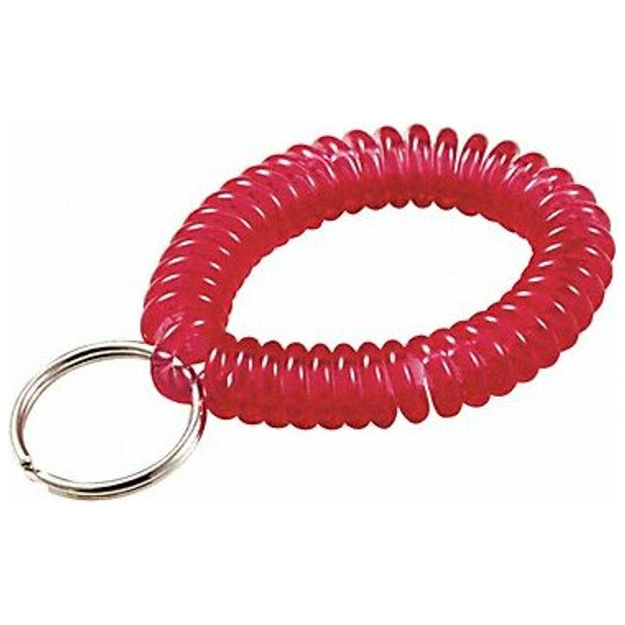 Lucky Line Wrist Coil Key Ring,Red,3 in H,PK10 41070 - Walmart.com