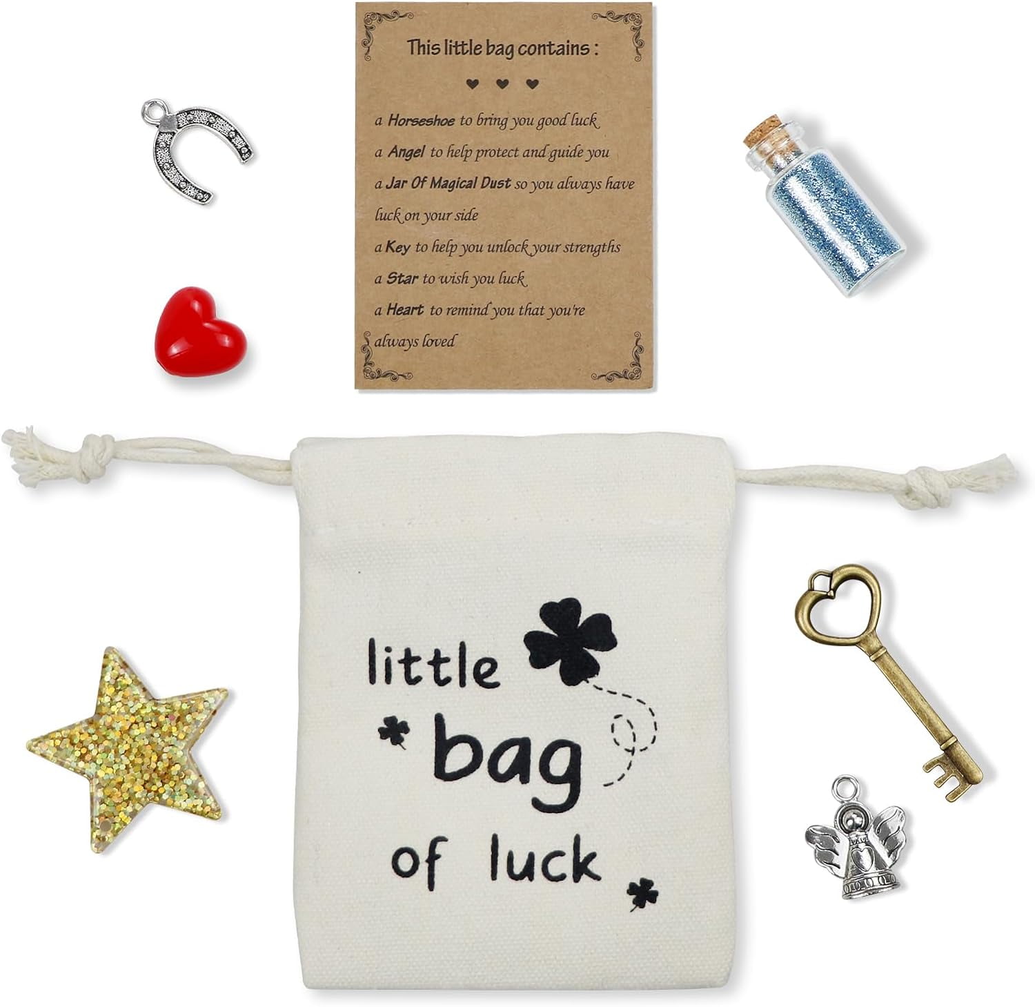 Lucky Little Bag with Encouragement Card Good Luck in Exams ...