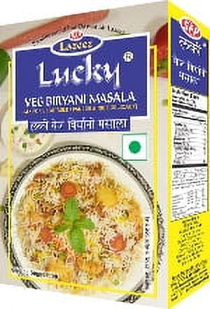 Lucky Masala Veg Biryani Masala, Spice Mix & Recipe, 2.0oz/60g (Pack of ...