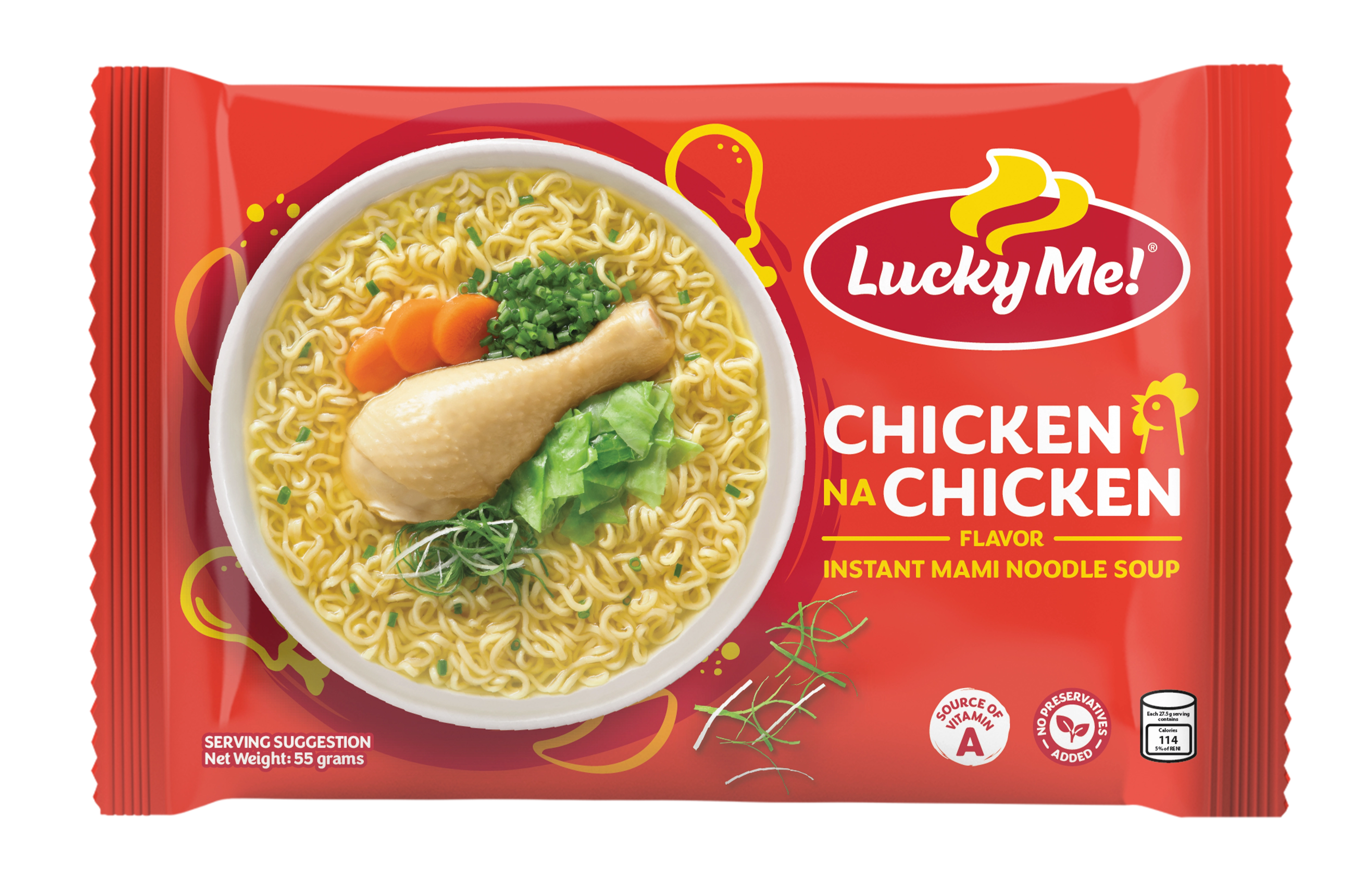 Lucky Me Instant Mami Chicken na Chicken - Walmart.com