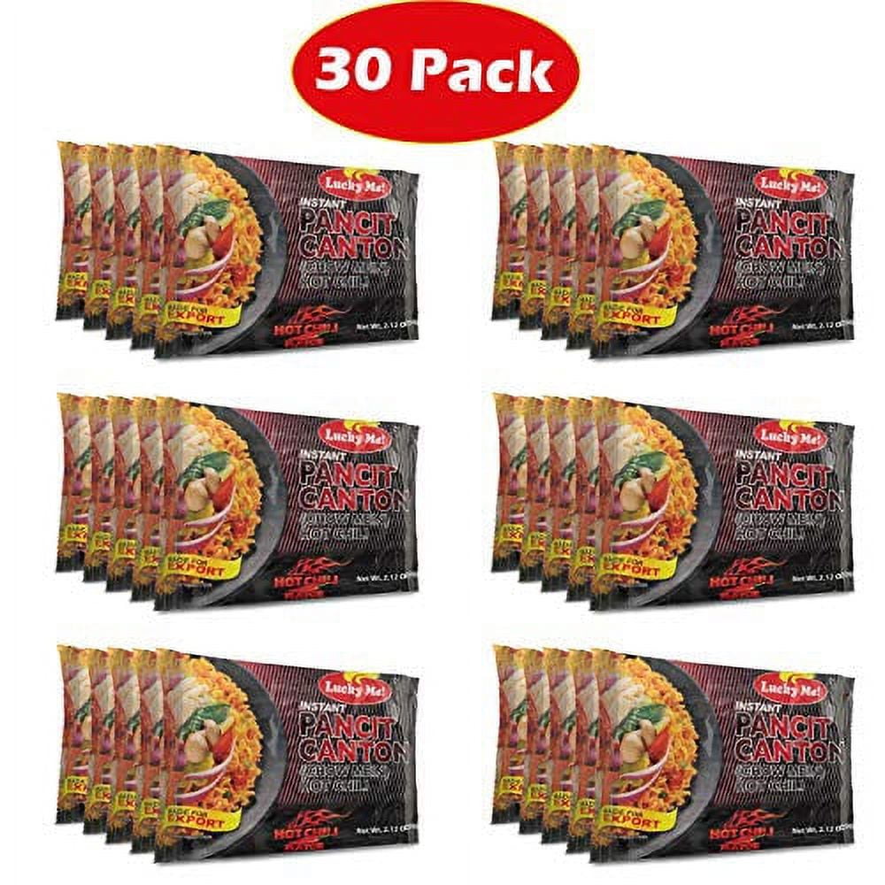 Lucky Me Instant Noodle Pancit Canton Extra Hot Chili (Pack of 30 ...