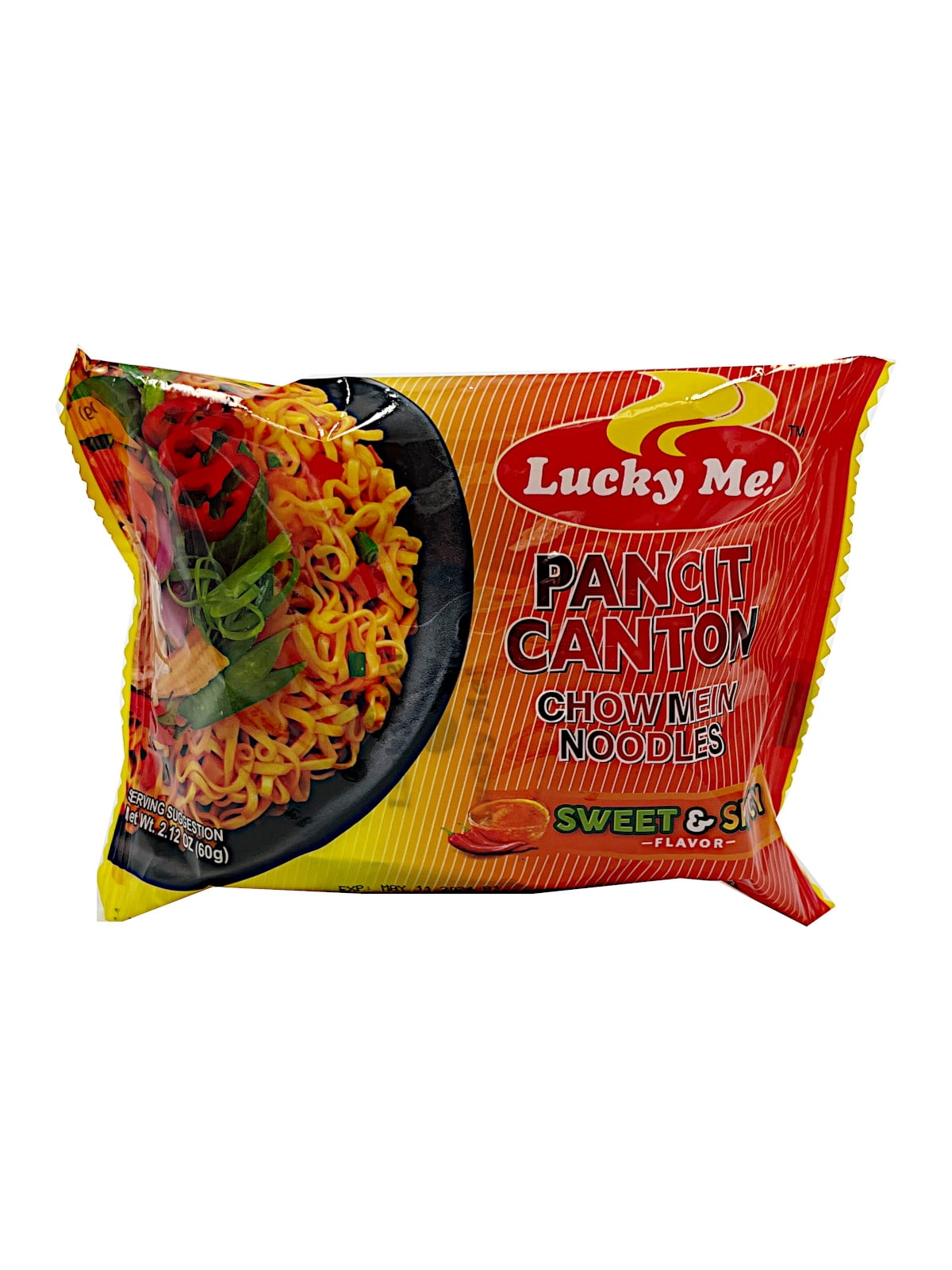 Lucky Me Pancit Canton Sweet & Spicy Pack of 10 - Walmart.com