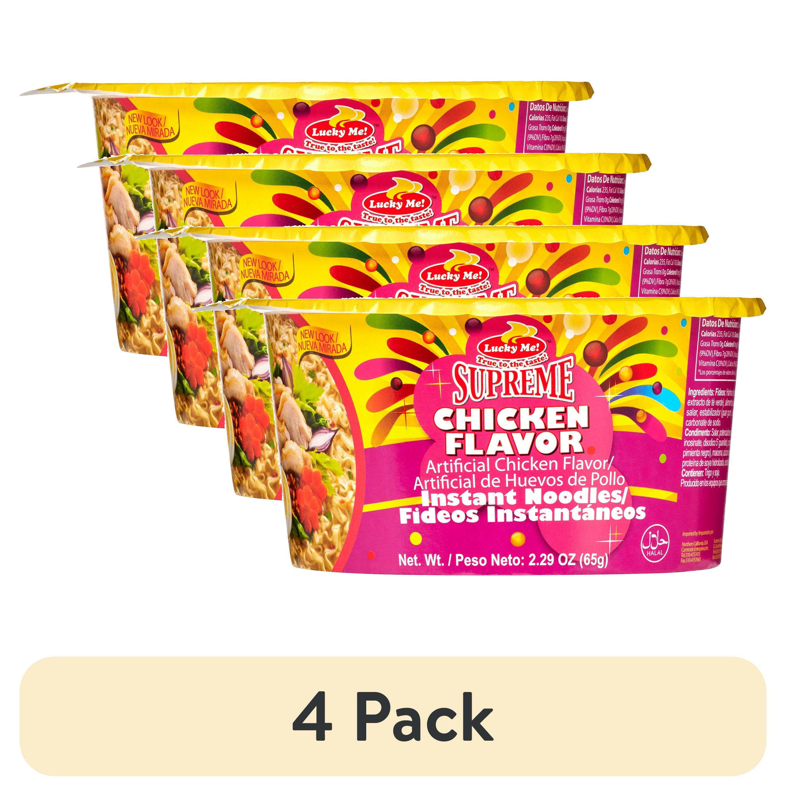 (4 pack) Lucky Me Pinoy Chicken Flavor Instant Noodles, 65 Gram ...