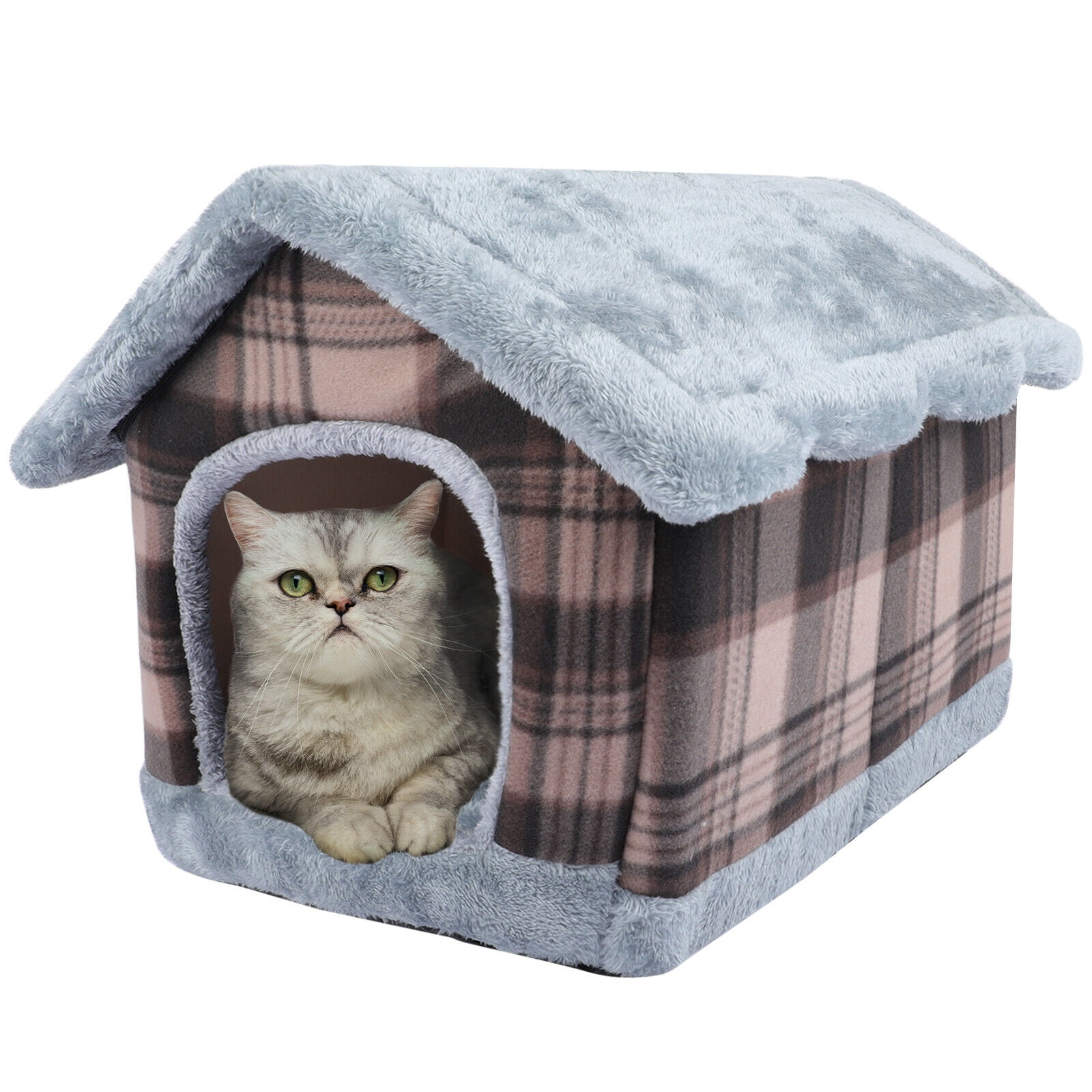 Lucky Monet Pet Bed Cat Cave House with Removable Washable Cushion ...