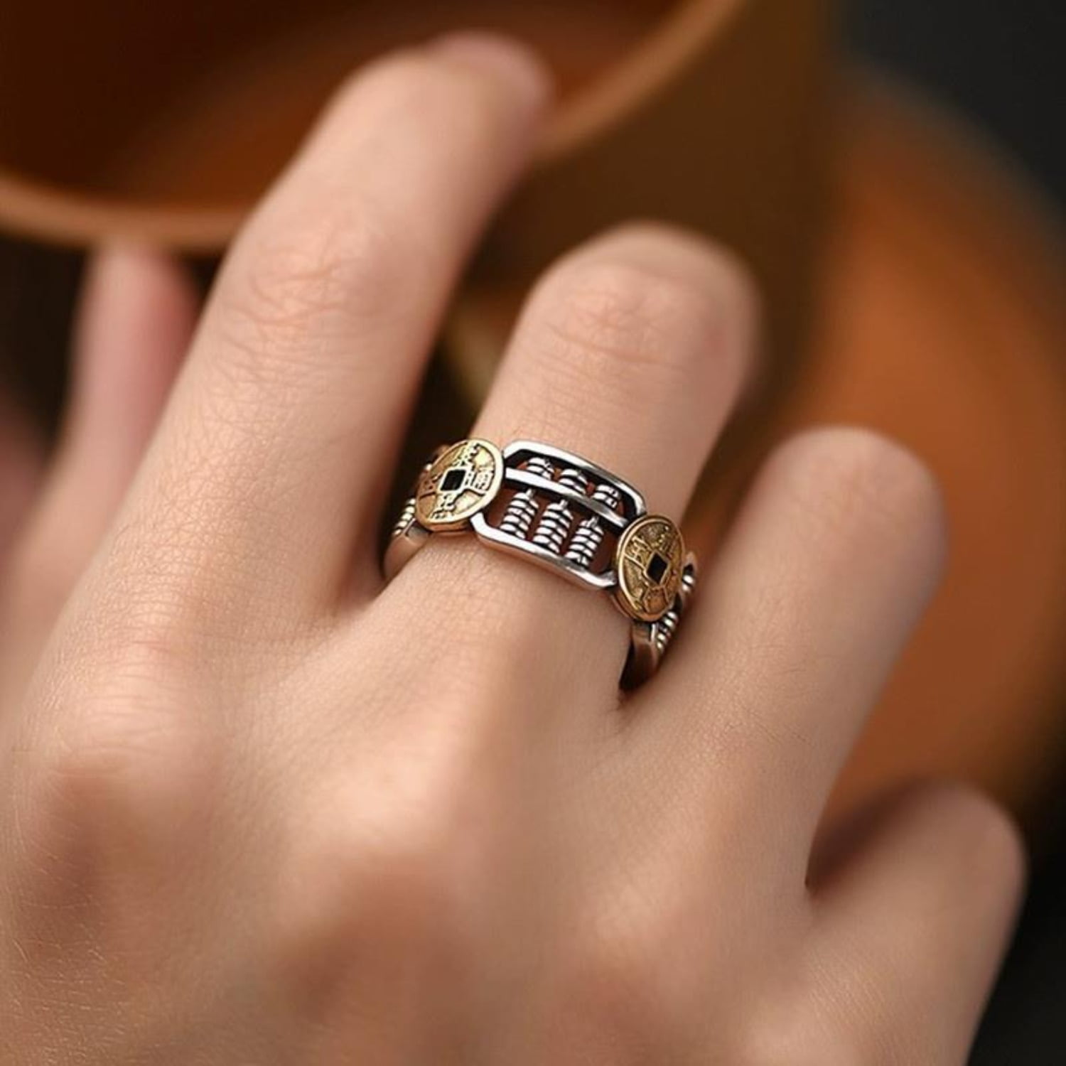 Lucky Money Coin Ring Adjustable Fashion Jewelry for Men and Women ...