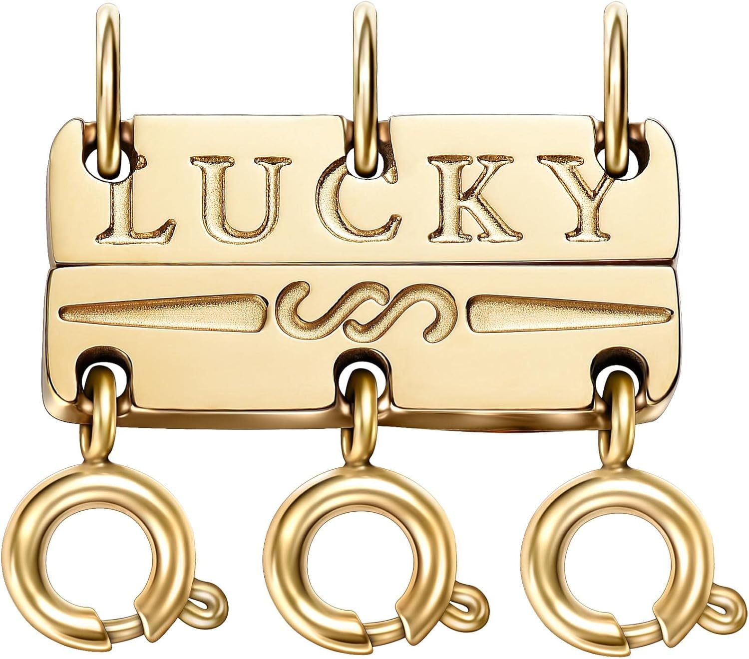 Lucky Necklace Layering Clasps Separator for Stackable,14K Gold and ...