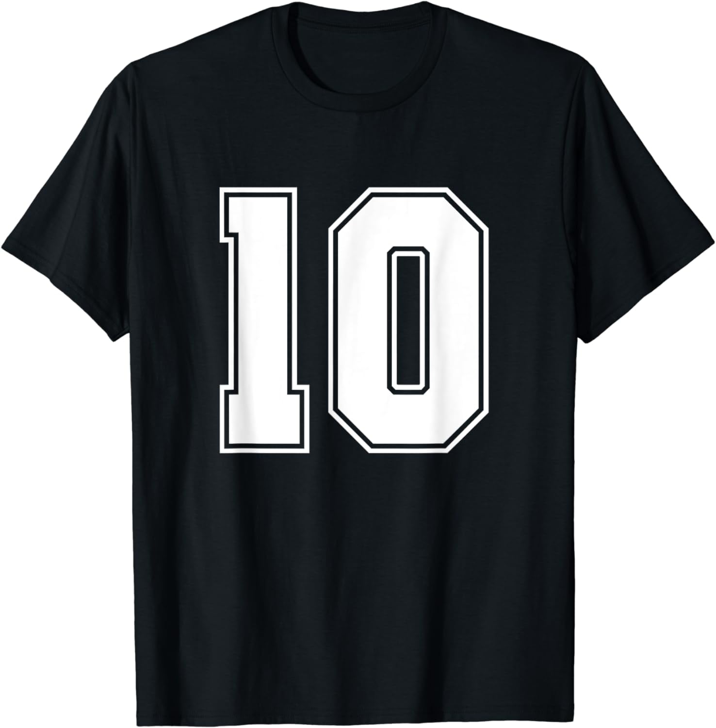 Lucky Number #10 Ten White Sports Player Fan Birthday Jersey T-Shirt ...