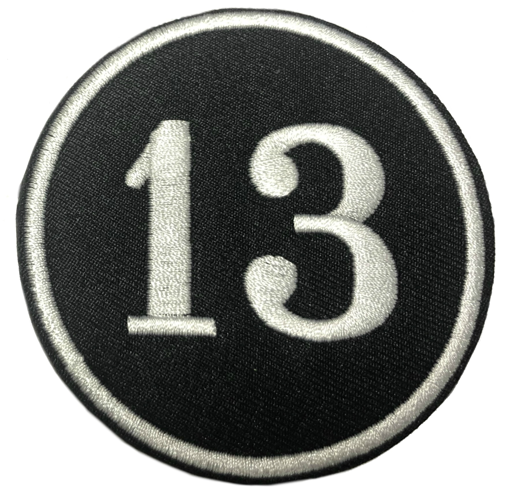 Lucky Number 13 Embroidered Patch Iron/Sew-On Applique Biker Emblem ...