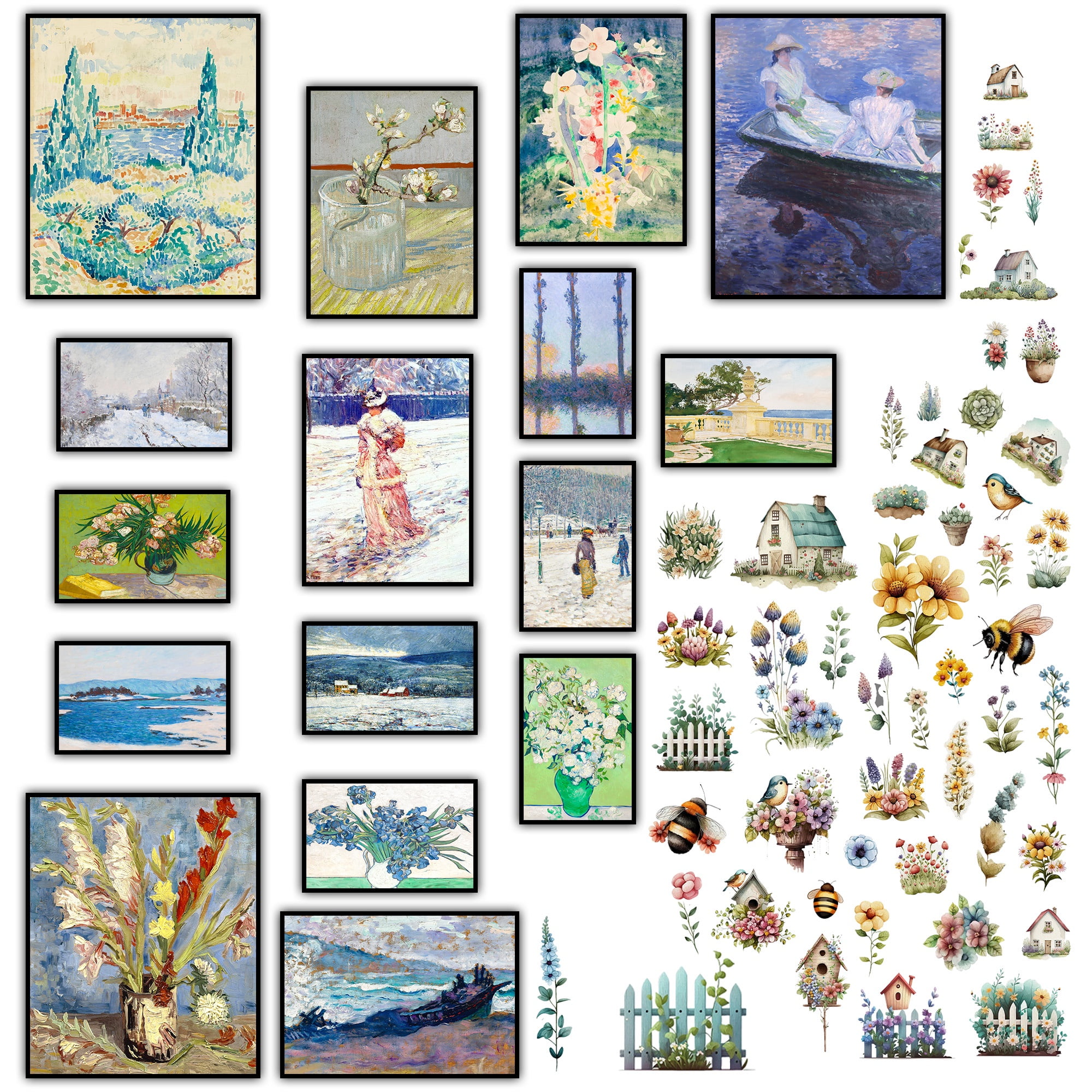 Lucky Numen Cottage Core Decor Vintage Pictures Whimsical Wall Art ...