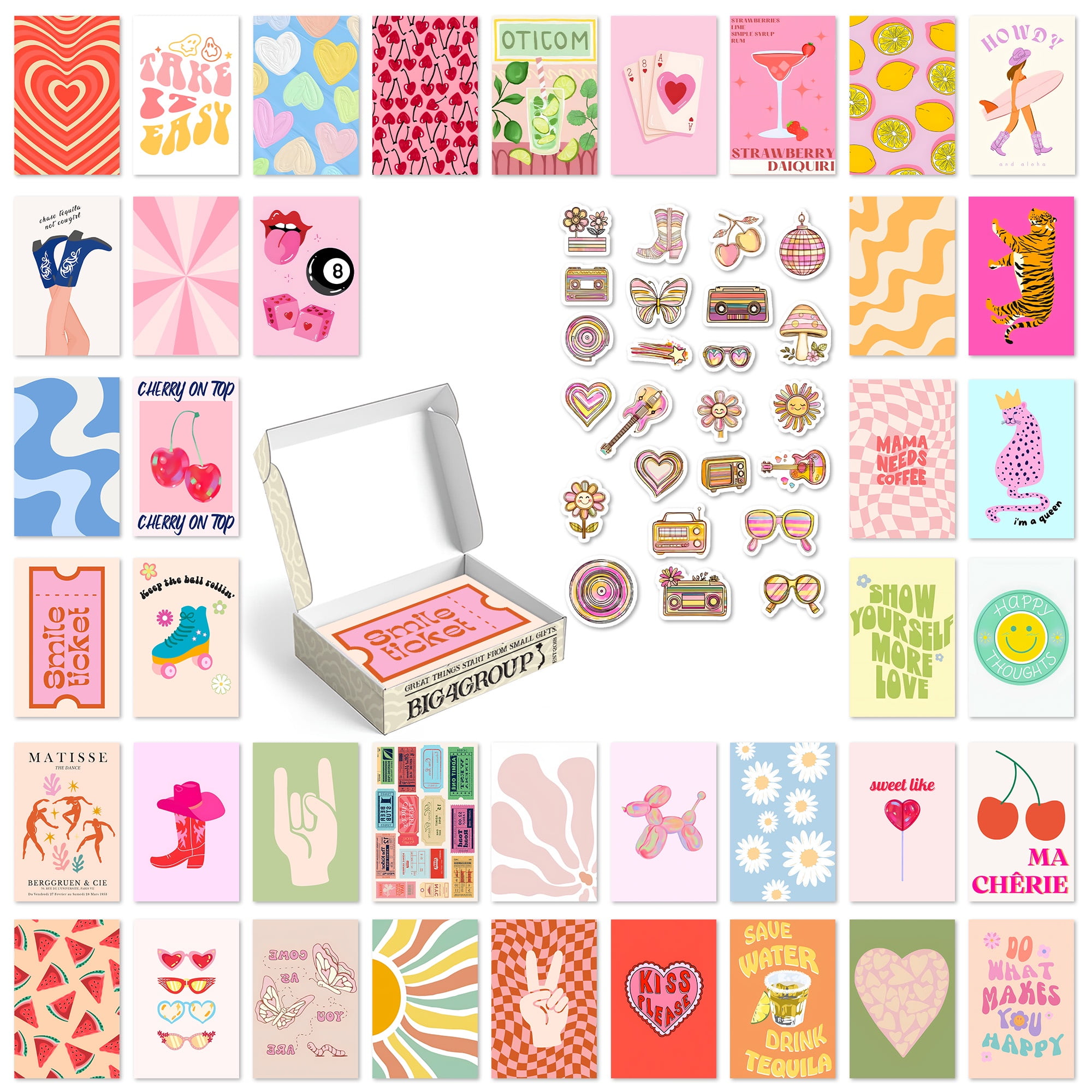 Lucky Numen Preppy Wall Decor Retro Decor Cute Posters For Room ...