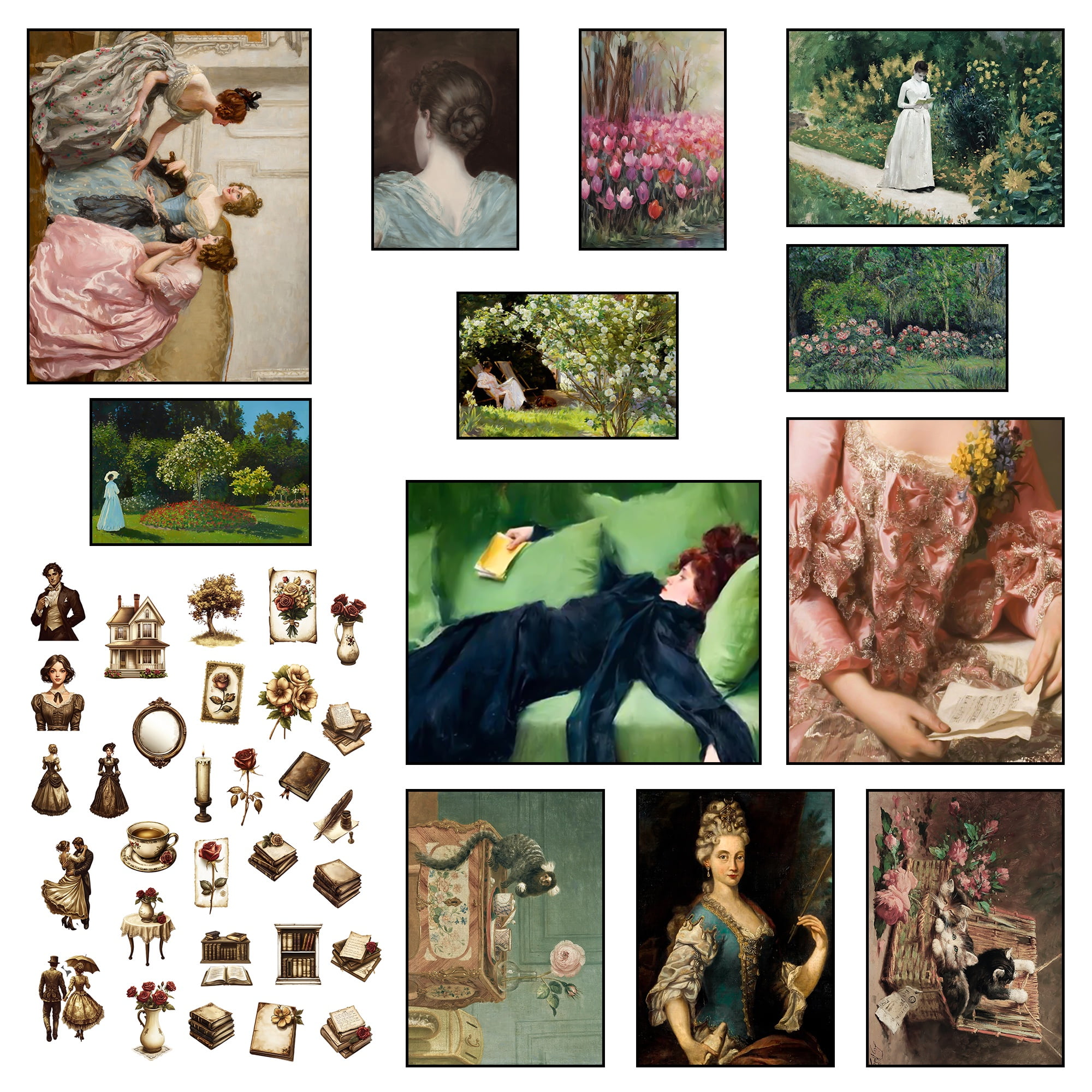 Lucky Numen Victorian Decor Vintage Art Posters Victorian Paintings ...