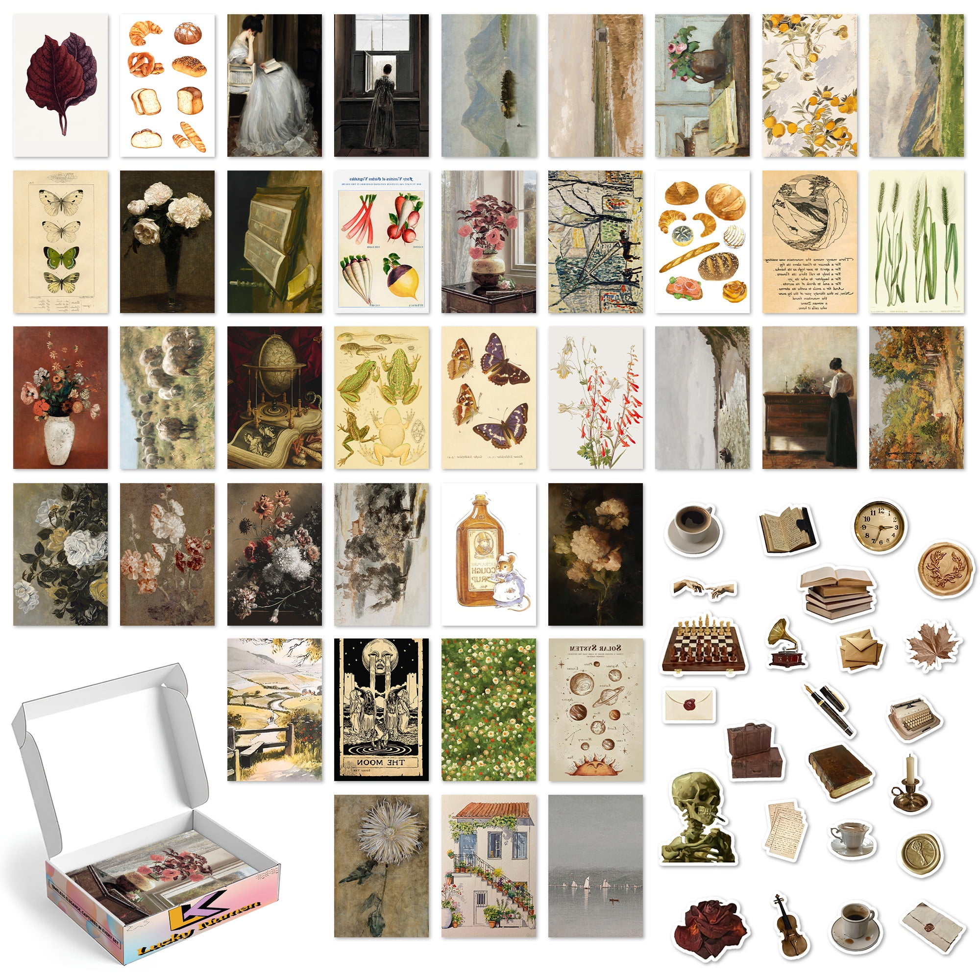 Lucky Numen Vintage Wall Prints Vintage Prints Wall Art Boho Art Wall ...