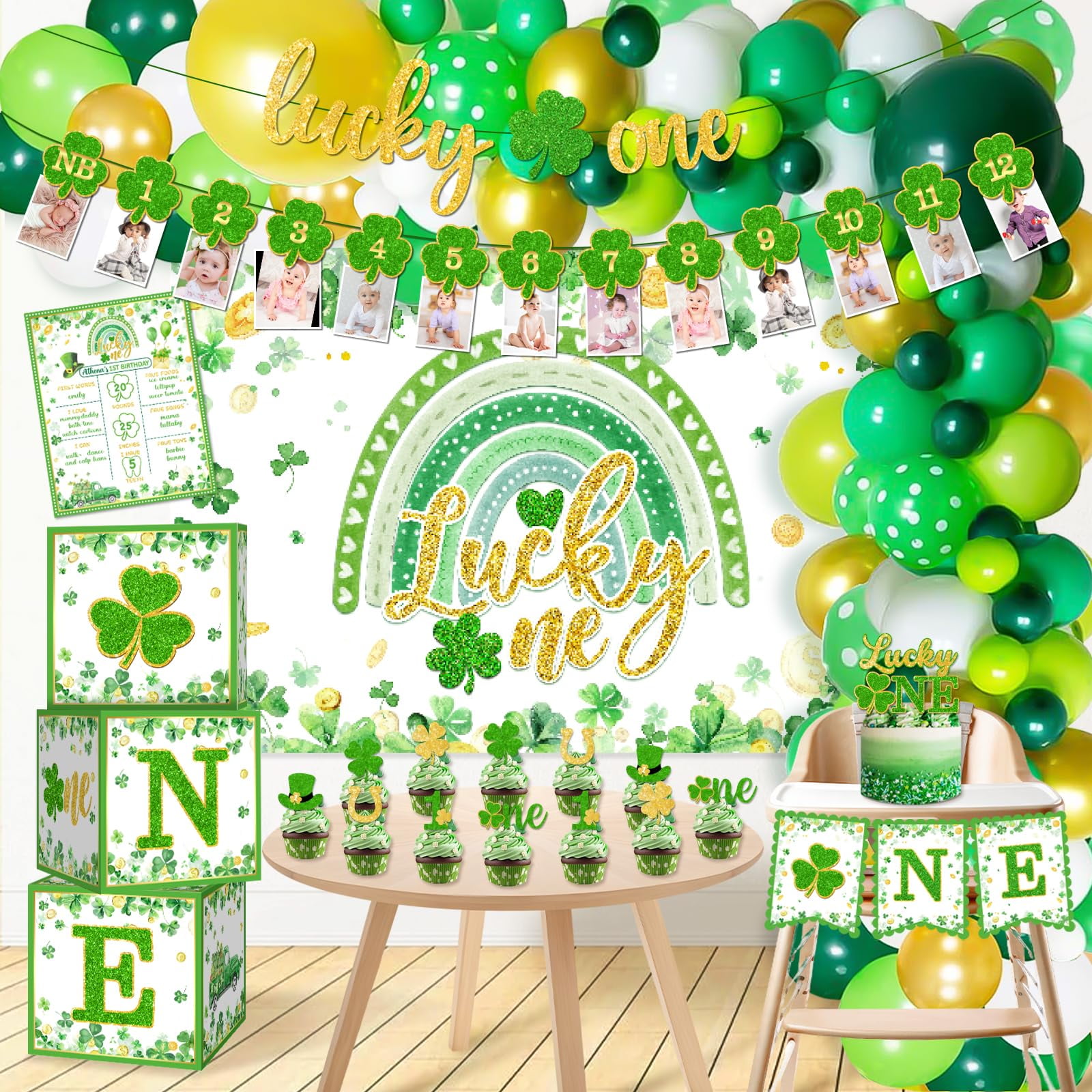 Lucky One Birthday Decorations Boy, St Patricks H2FSDDay Birthday ...
