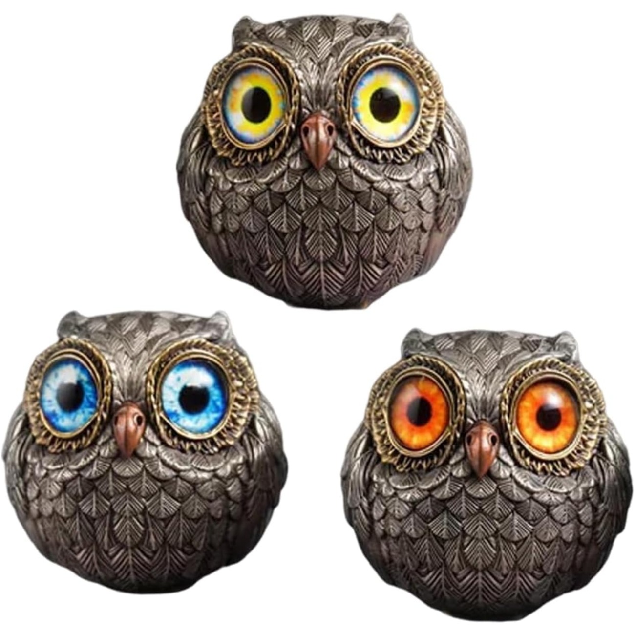 Lucky Owl Guardian, Mini Owl Statue Ornament, Small Owl Figurines, Owl ...