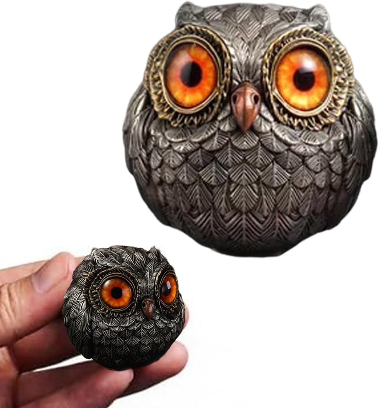 Lucky Owl Guardian, Mini Owl Statue Ornament, Small Owl Figurines, Owl ...