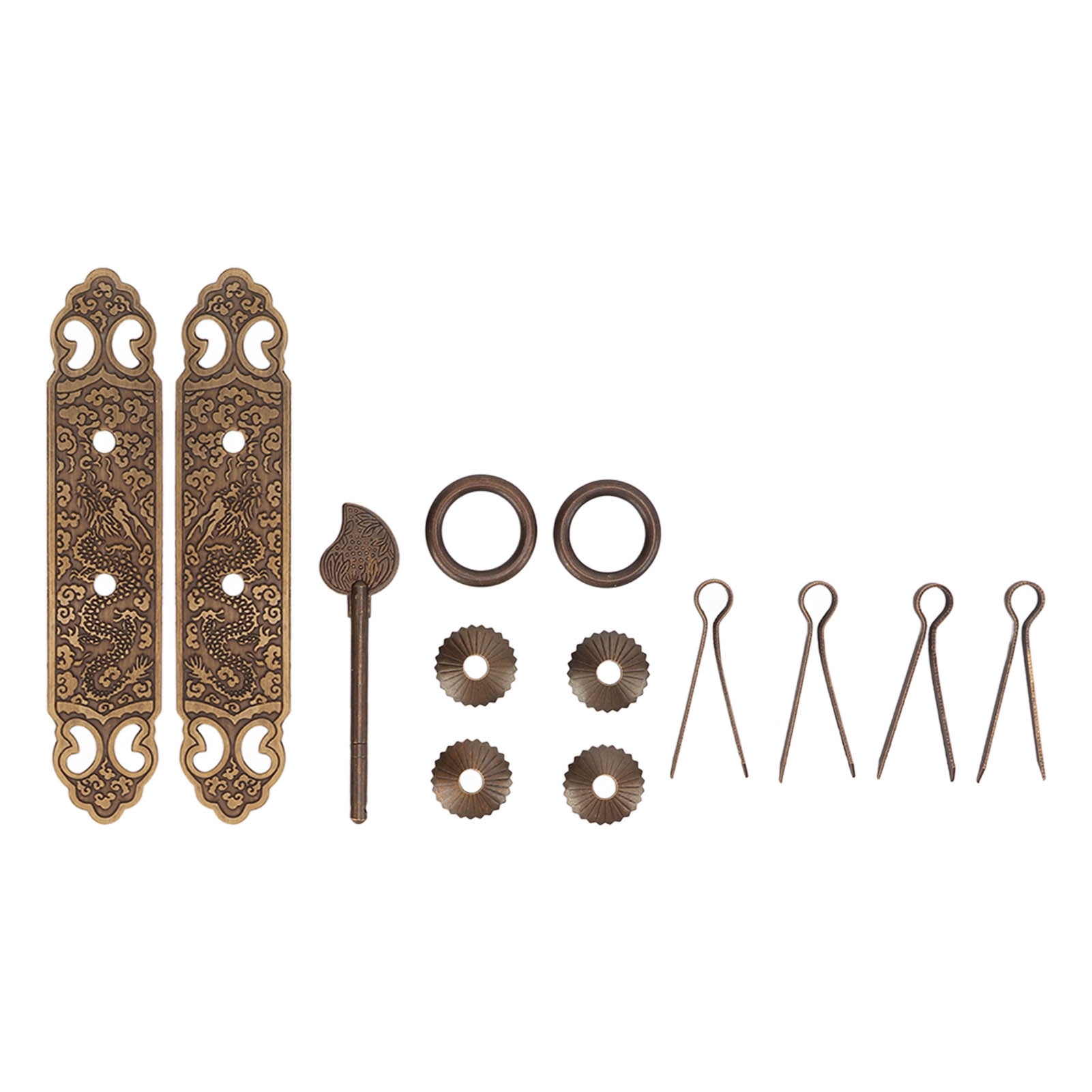 Lucky Pattern Cabinet Faceplate, 2-Pack Bronze Chinese Brass Vertical ...