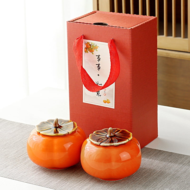Lucky Persimmon Tea Set Suit Persimmon Teapot Tea Cup Persimmon ...