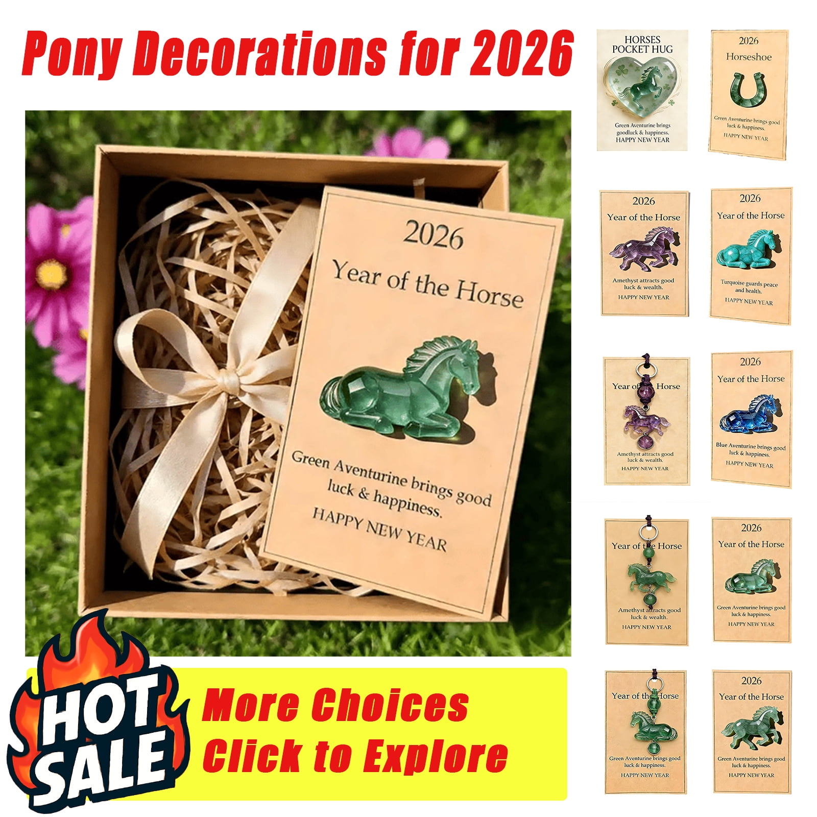 Lucky Pony Decorations for 2026 – Stunning Crystal Horse Figurine for ...