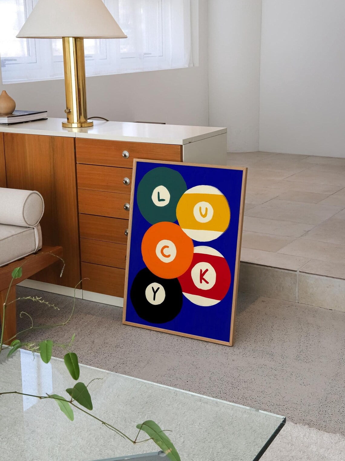Lucky Pool Ball Poster, Billiards Poster, Vintage Pool Ball Print ...