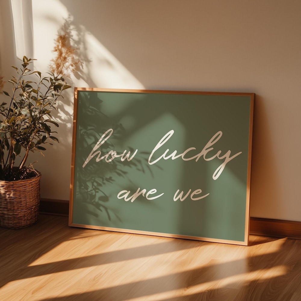 How Lucky Are We Poster, Coastal Cowgirl Print, Girly Western Wall Art ...