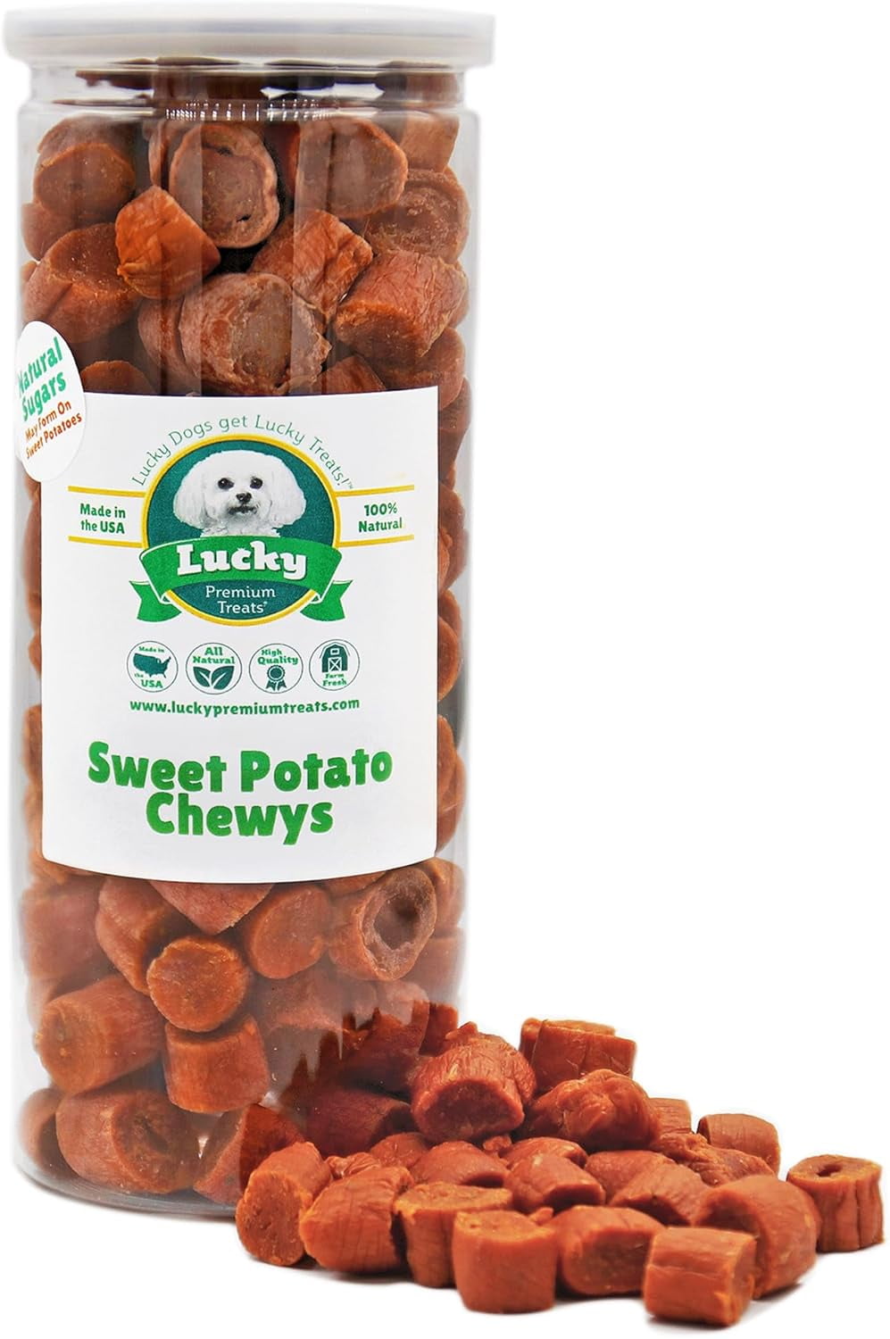 Lucky Premium Treats Sweet Potato Chewys – Chewy, Bite-Sized Sweet ...