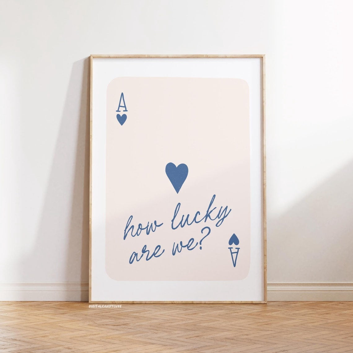 How Lucky Are We Print Trendy Wall Art Prints Ace Card Poster Lucky Art ...