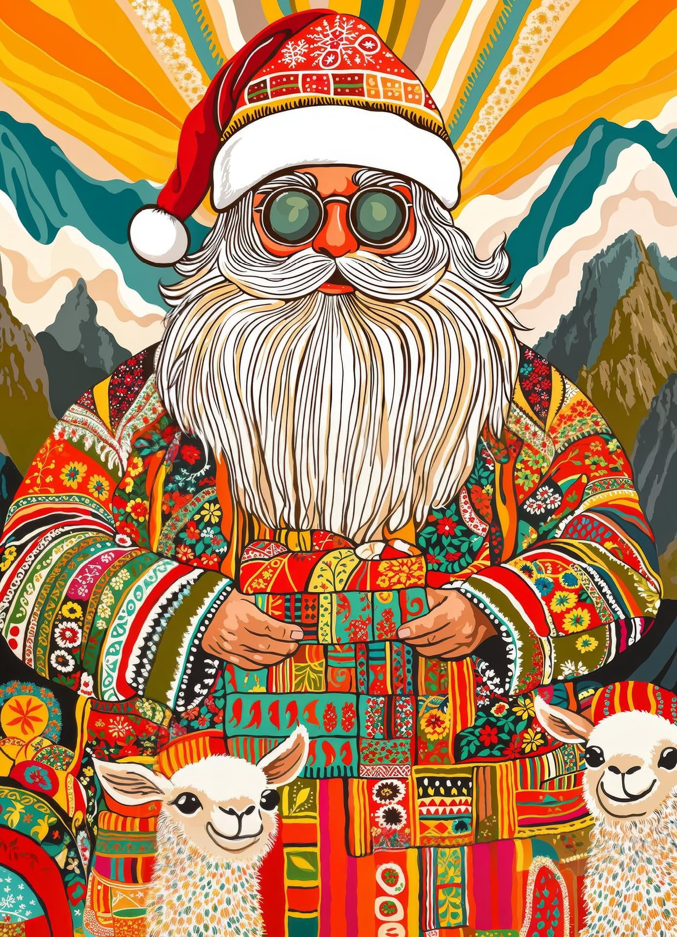Lucky Puzzles - Santas Peruvian Christmas - 1000 Piece Jigsaw Puzzle ...