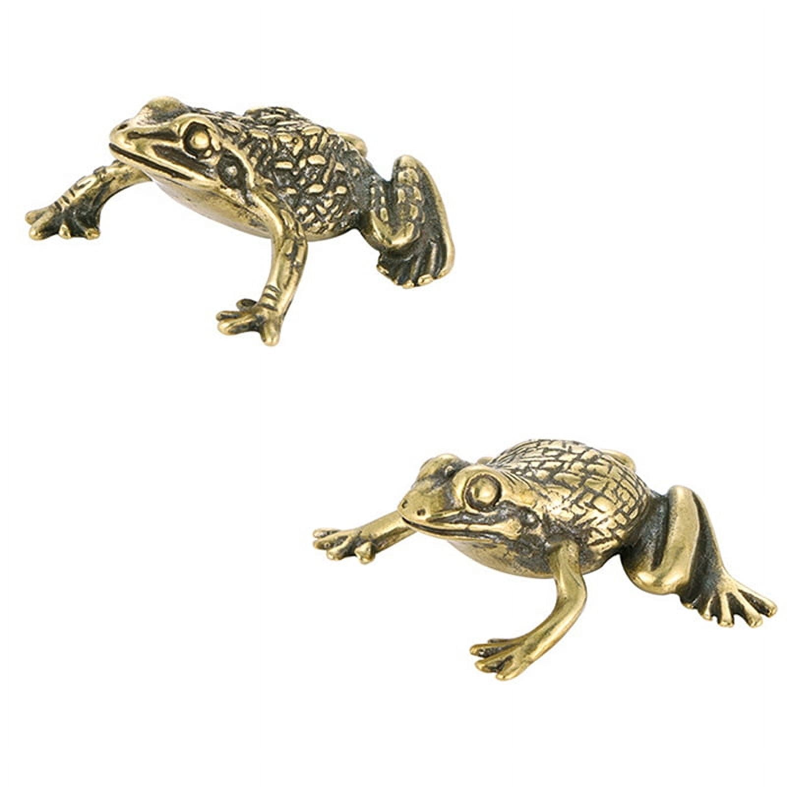 Lucky Rich Copper Toads Frog Golden Toad Animal Solid Copper Statue ...