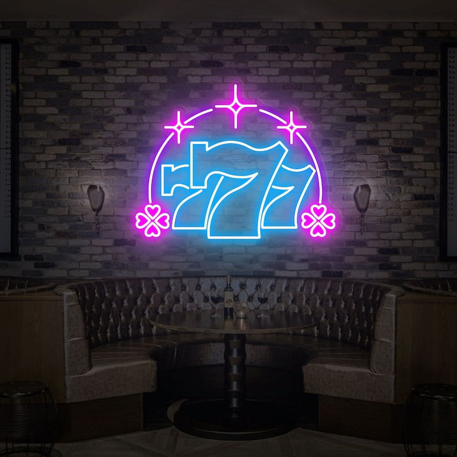 Lucky Seven 7 Number Neon Sign Jackpot Casino Decor Custom Neon Sign ...