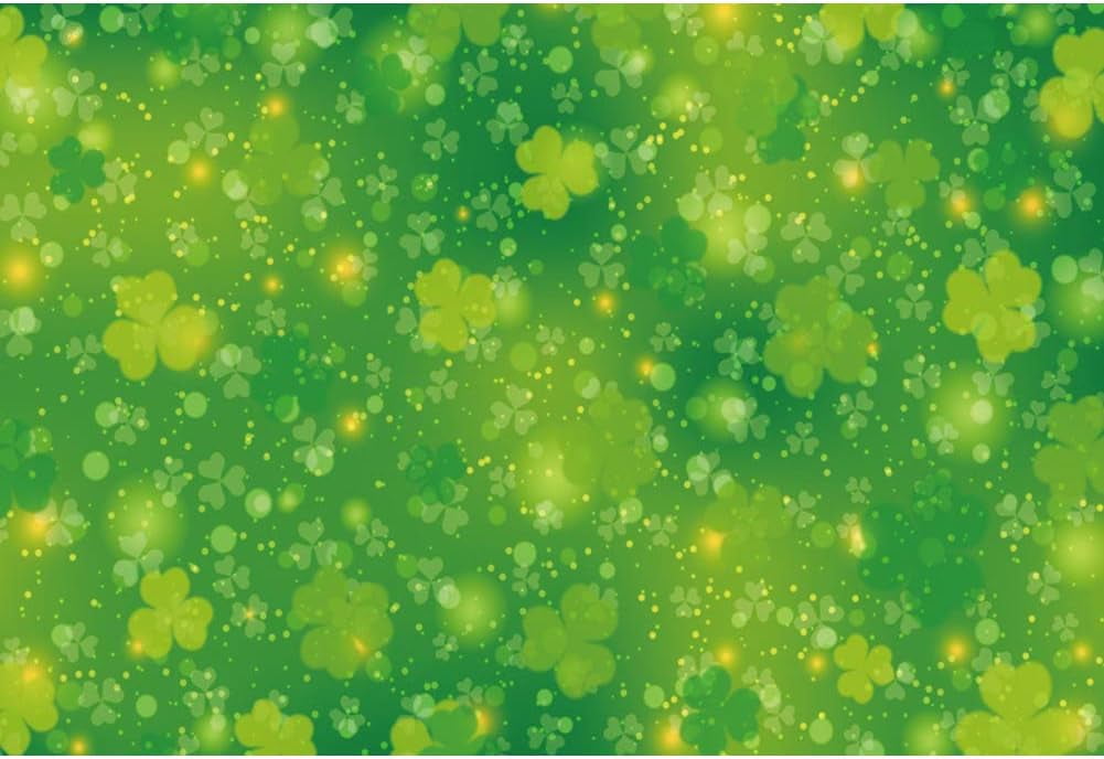 Lucky Shamrock Backdrop for Photoshoot Boys Girls Man Woman Portrait Green Yellow Bokeh ...