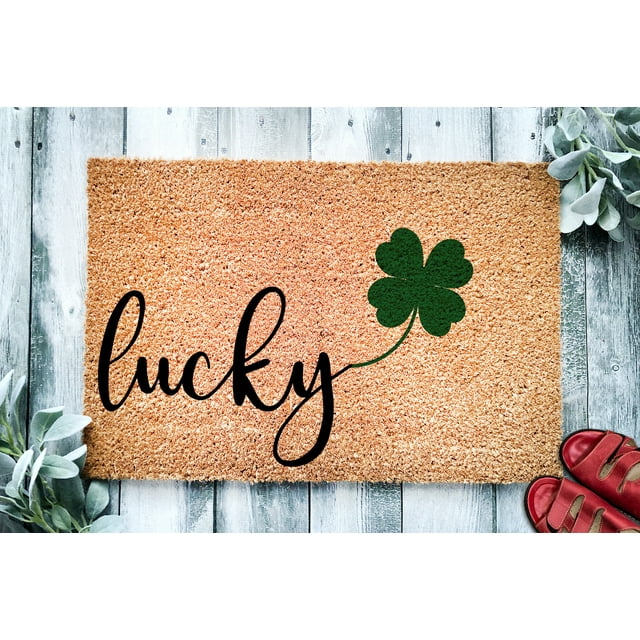 Lucky Shamrock Doormat | St. Patrick's Day Housewarming Gift Door Mat ...