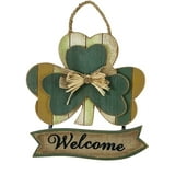 Lucky Shamrock Wood Slatted Welcome Sign Hanger - Walmart.com
