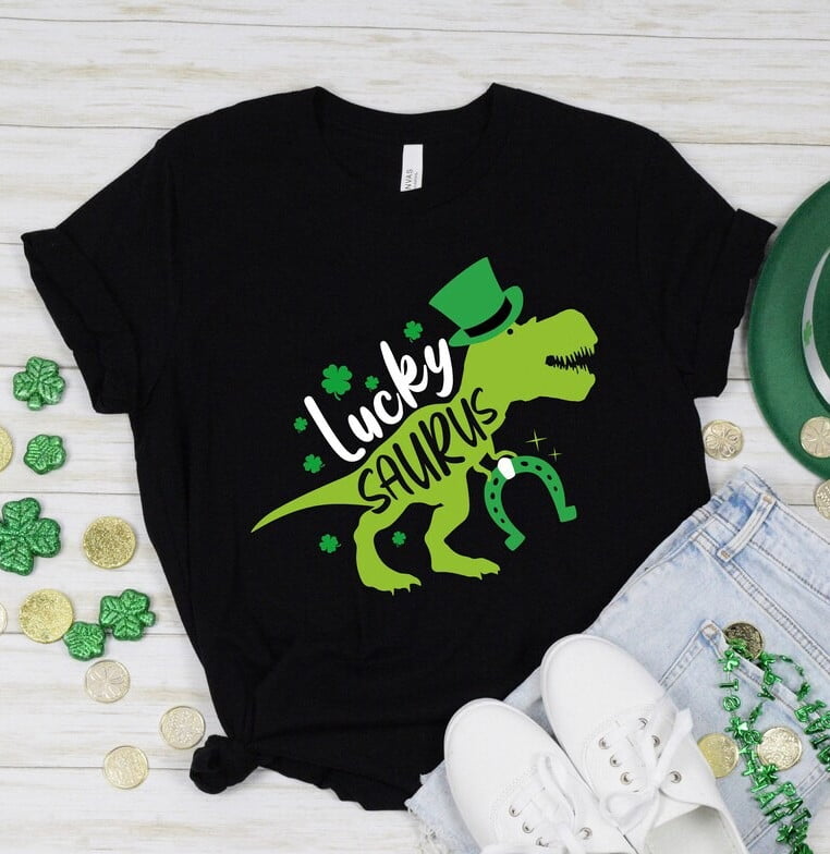 Lucky Shirt, Lucky Saurus Shirt, Saurus Rex Shirt, Funny Dinosaur Shirt ...