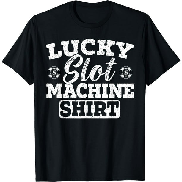 Lucky Slot Machine Shirt Casino Betting Roulette Games Short Sleeve Men ...