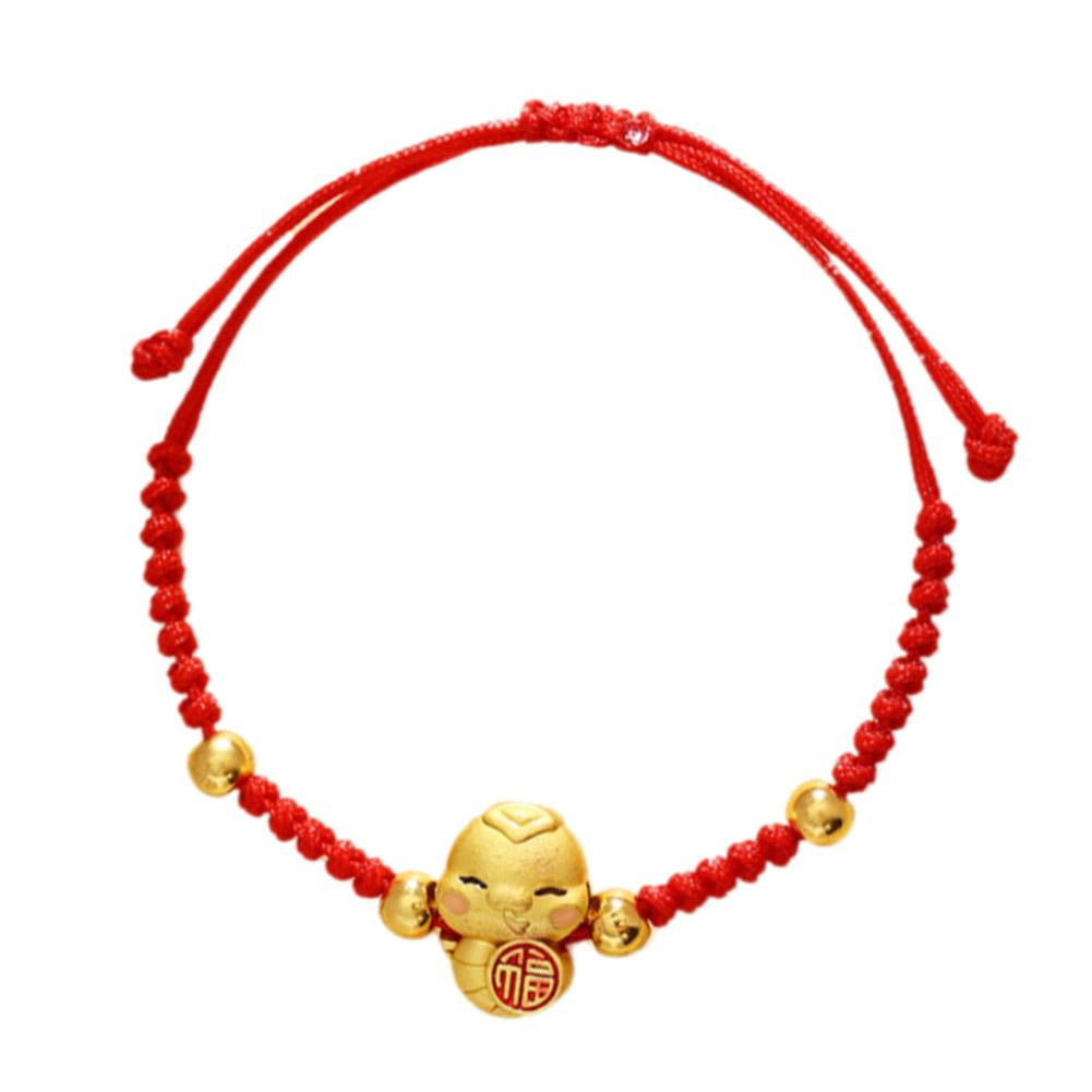 Lucky Snake Large A 2025 Year Of The Snake Red String Bracelet Children ...