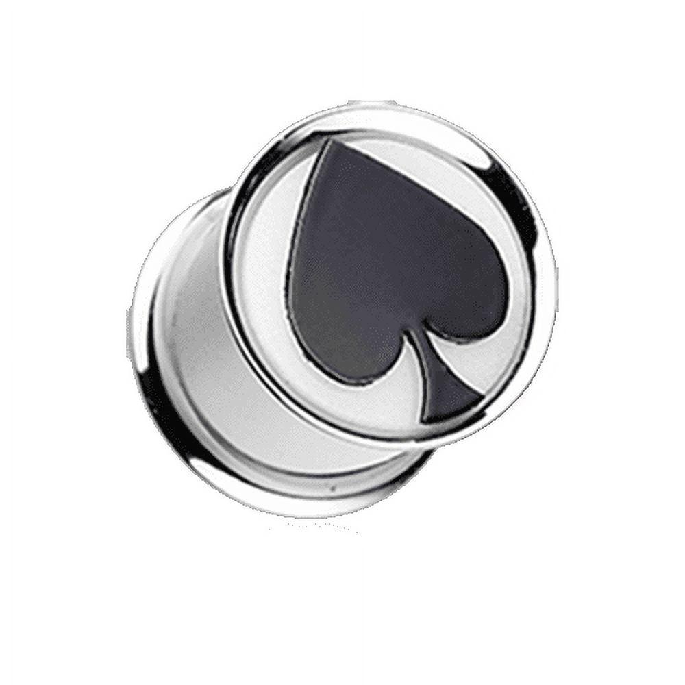 Lucky Spade Steel Double Flared Ear Gauge Plug - Walmart.com