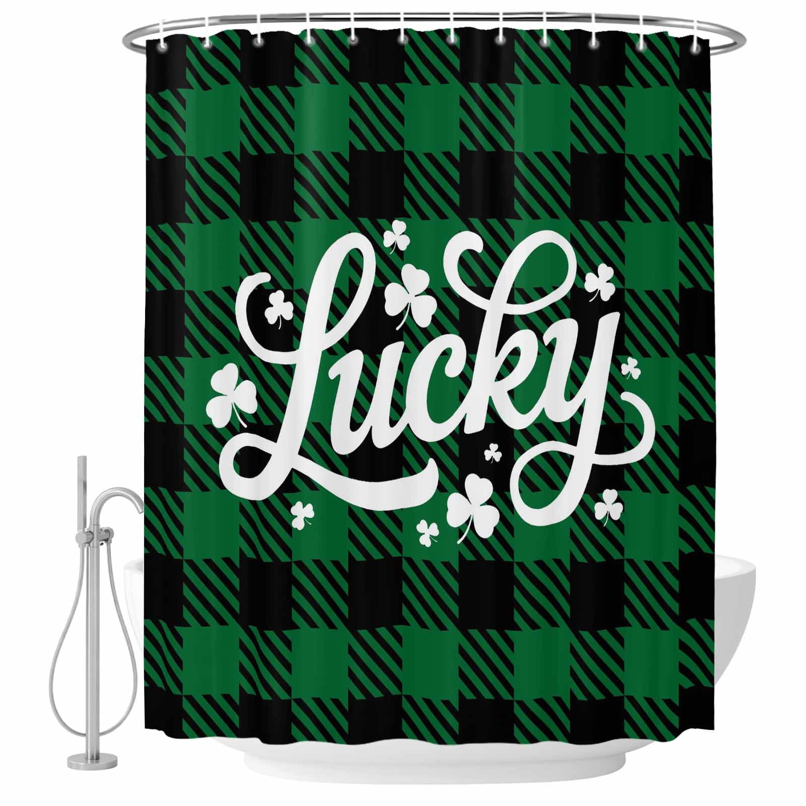 Lucky St. Patrick's Day Shower Curtain, Waterproof Shower Curtains for ...