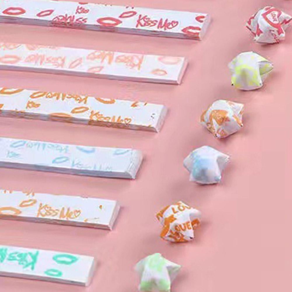 Lucky Star Folding Paper Strips Pastel Luminous Origami Paper Strip+ ...