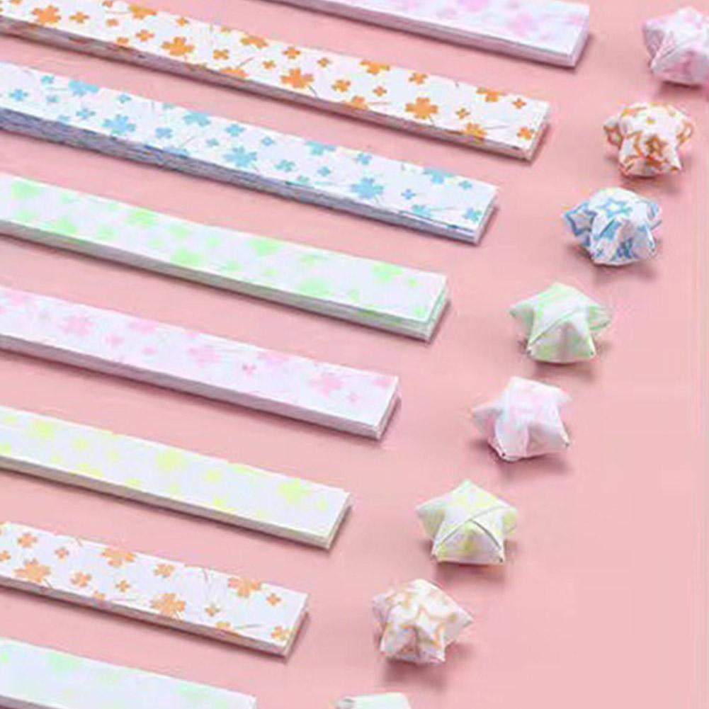 Lucky Star Folding Paper Strips Pastel Luminous Origami Paper Strip+ ...