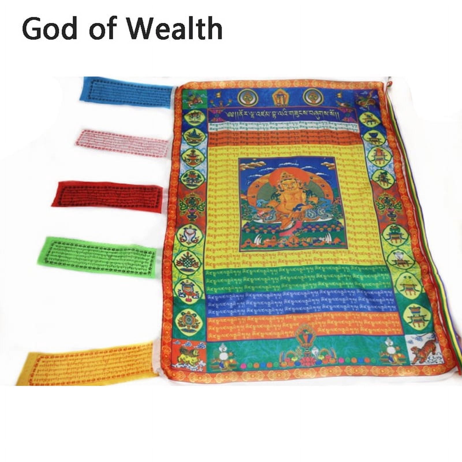 Lucky Tibetan Buddhism Silk Flag Wall Hanging Decor Flags Banners ...