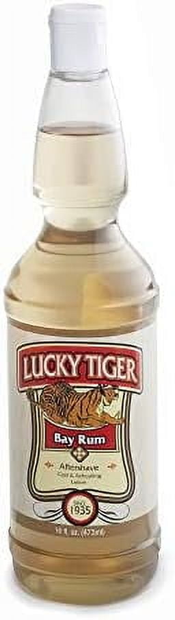 Lucky Tiger Barber Shop After Shave Bay Rum, Bay Rum 16 oz (Pack of 2 ...