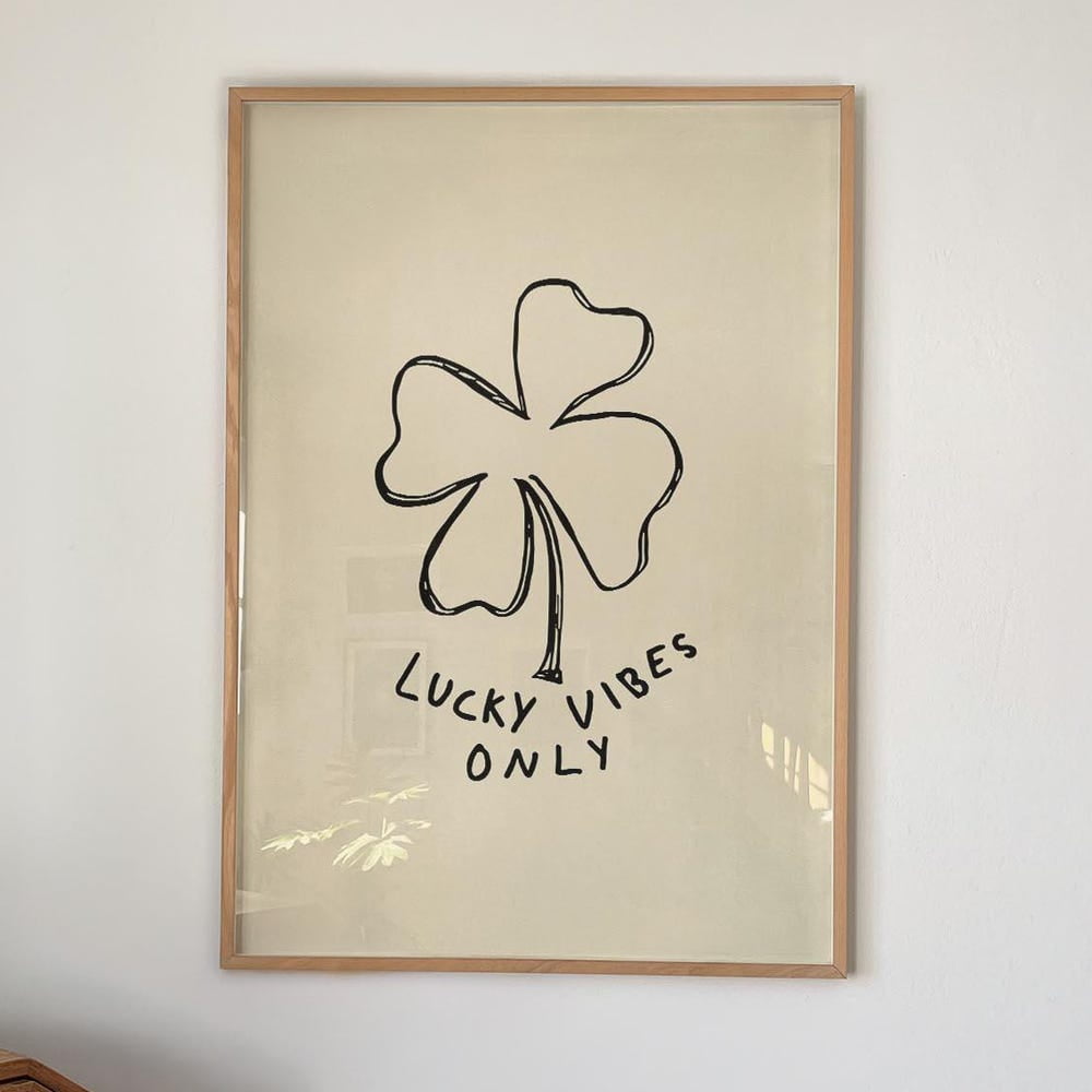 Lucky Vibes Only Print Lucky Girl Preppy Room Decor St Patricks Day ...