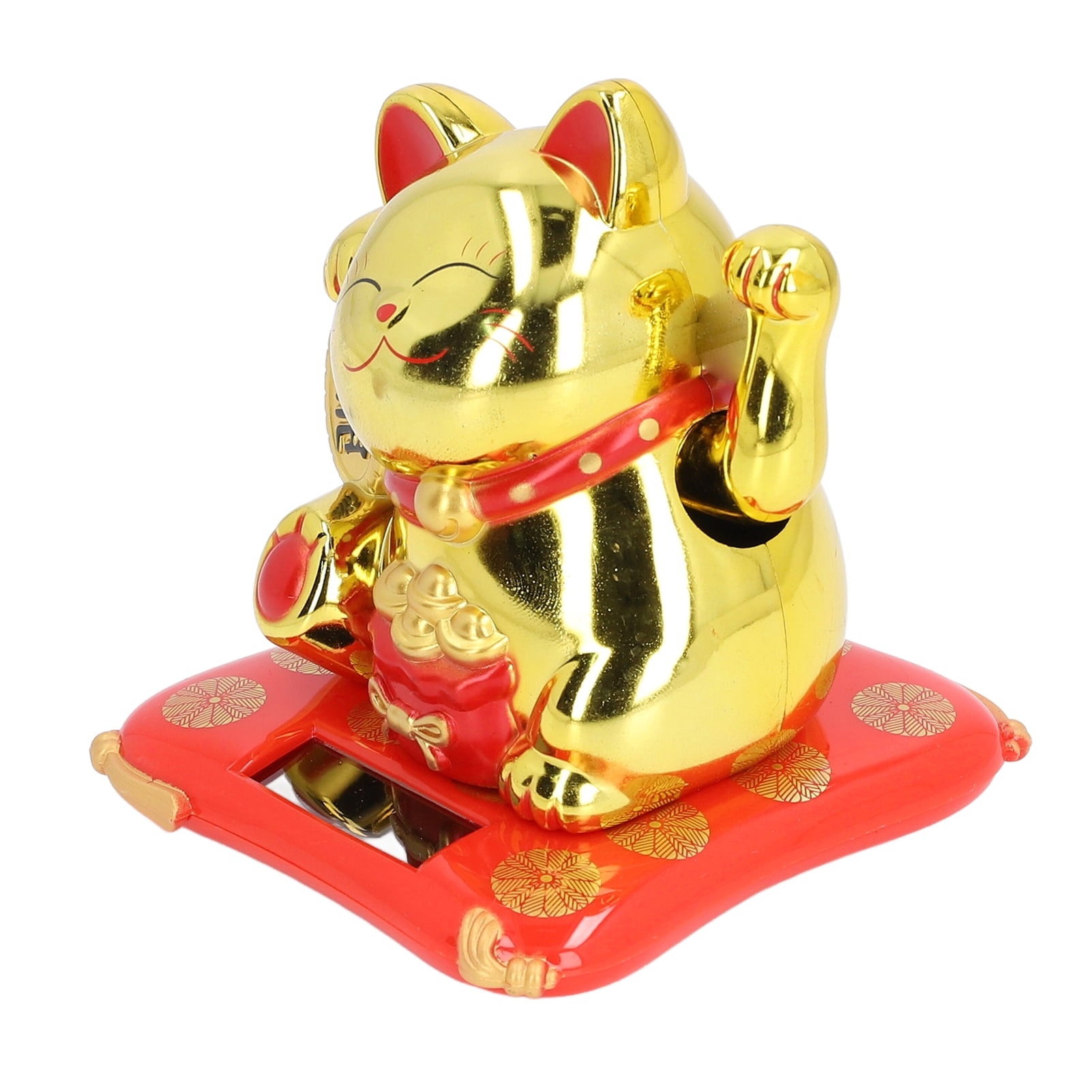 Lucky Waving Cat Solar Power Arm Fortune Lifelike Plastic Wealth ...