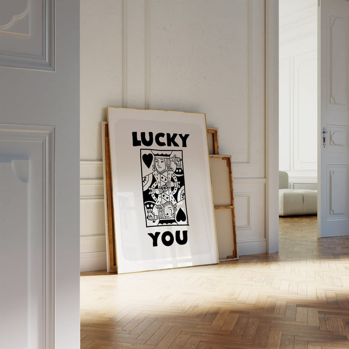 Lucky You Playing Card Poster Retro Preppy Wall Art Poster Decor For ...