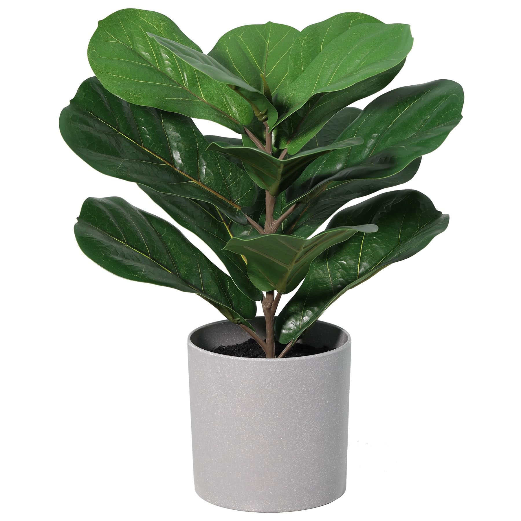 LuckyGreenery Artificial Fiddles Leaf Fig Potted Plant,Realistic Faux ...